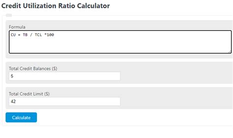 Credit Utilization Ratio Calculator Calculator Academy