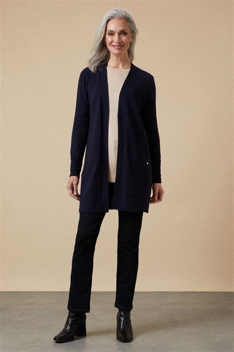 Jumpers And Cardigans Longline Seam Cardigan Wallis