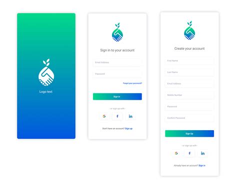 Sign In Sign Up Screen UI Design On Behance