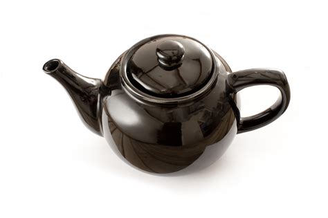 Free Stock Photo 9968 Black Ceramic Glazed Teapot Freeimageslive