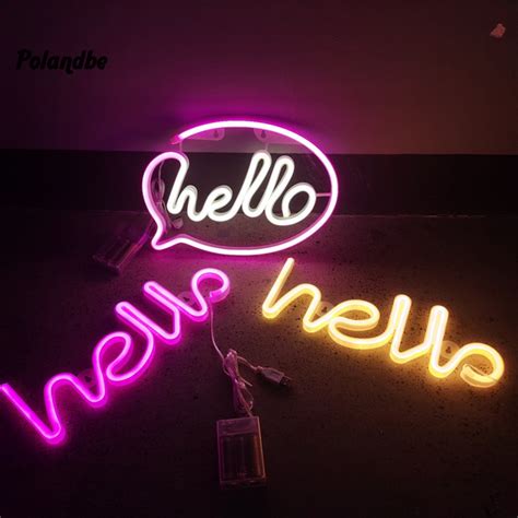 Đèn Led Neon Hình Chữ Hello Sáng Tạo Dùng Pin Sạc Usb Không Chói Chất Lượng Cao Shopee Việt Nam