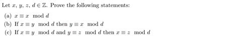 Solved Let X Y Z De Z Prove The Following Statements