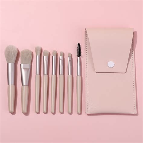 Jungdeepe Make Up Brush Hair Set Wood Beauty Handle Mini Soft Tool