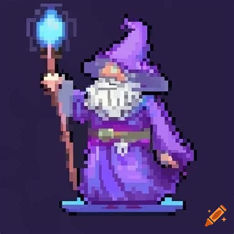 Pixel Art Of A Wizard Casting A Spell On Craiyon