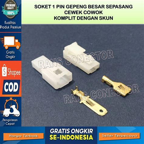 Jual Soket Socket Konektor Kabel 1 Pin Besar Motor Mobil Male Female