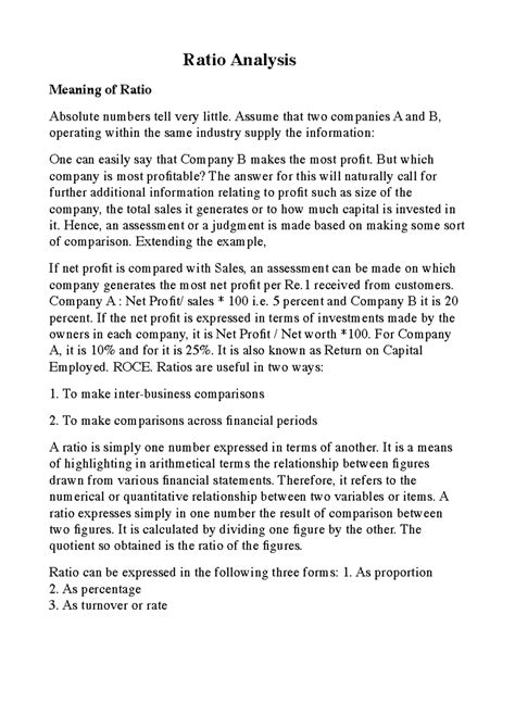 202003 241550007909 Audhesh Kumar Ratio Analysis Ratio Analysis