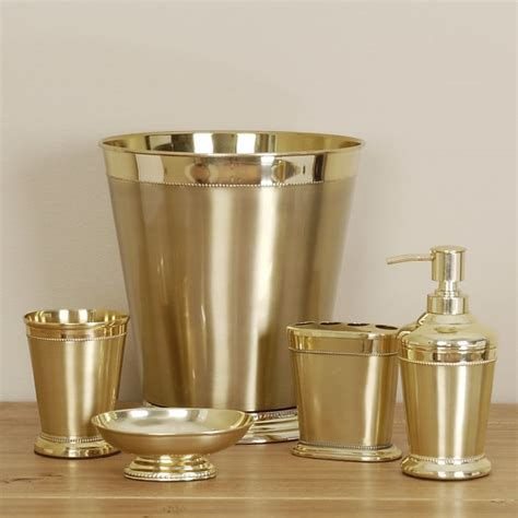 Gold Orleans Bathroom Accessory Set Free Shipping Today Overstock