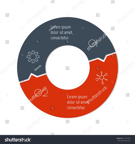 Connected Round Infographic Diagram Circular Chart 库存矢量图（免版税）411041029