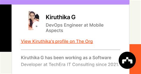 Kiruthika G Devops Engineer At Mobile Aspects The Org