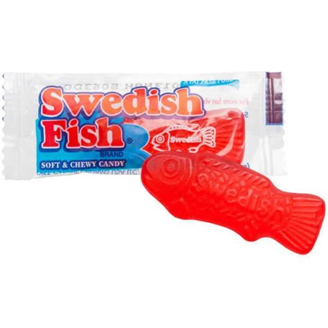 Red Swedish Fish Candy Wrapped 240 Piece Box Bestcandyshop