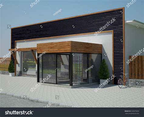 3d Rendering Storefront Design Stock Illustration 535979203 Shutterstock