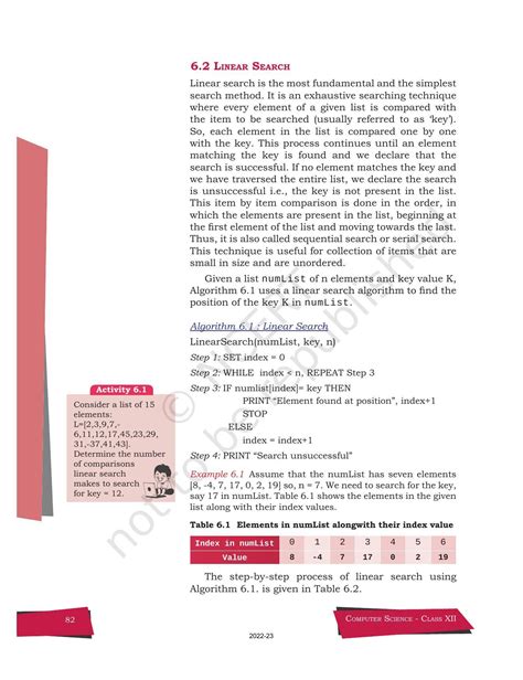 Ncert Book For Class 12 Computer Science Chapter 6 Searching