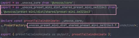 Issue With Generating Dts For Custom Preset · Issue 3335 · Unocss