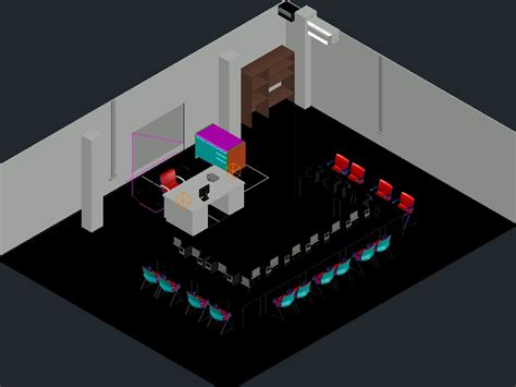 Training Classroom 3d Model In Autocad Cad 99653 Kb Bibliocad
