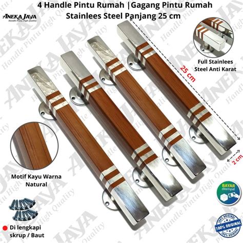 Isi Handle Pintu Rumah Paket Handle Pintu Rumah Daun Pintu Dua Panjang Cm Gagang Pintu