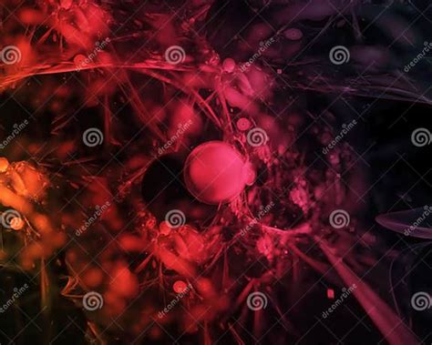 Abstract Digital Fractal Action Mystery Colorful Poster Curve Design Party Modern Power Stock