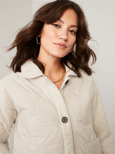 Oversized Quilted Utility Jacket For Women Old Navy