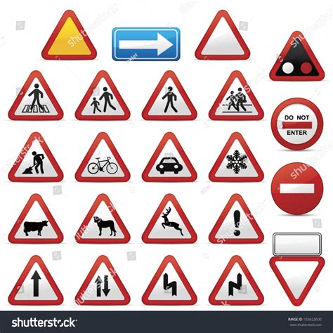 Road Signs Stock Vector 103622600 Shutterstock