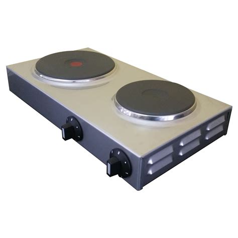 Anafe Electrico Doble Acero Inoxidable Hot Plate 2000w 1500 W GSA