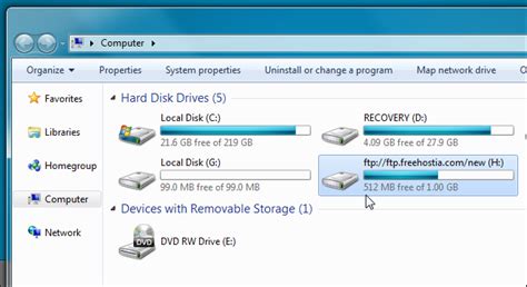 Map FTP Server As Local Disk Drive With FtpUse