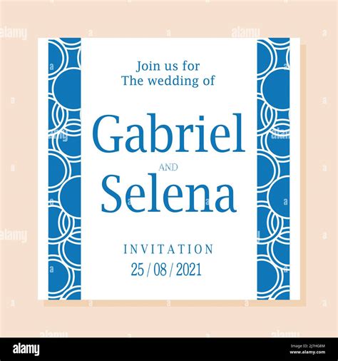 Isolated Border Names Wedding Invitation Vector Illustration Stock Vector Image Art Alamy
