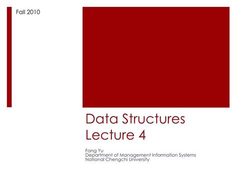 Ppt Data Structures Lecture 4 Powerpoint Presentation Free Download