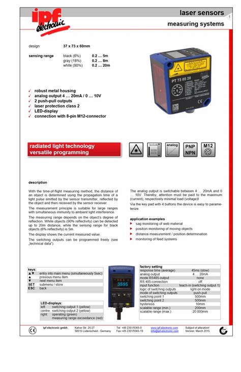 Laser Distance Measurement Sensor At ₹ 60000 New Delhi Id 2851838321530