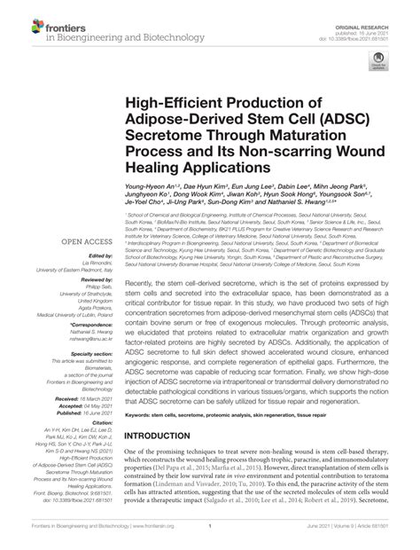 Pdf High Efficient Production Of Adipose Derived Stem Cell Adsc