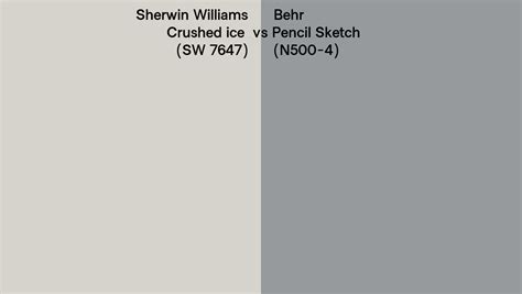Sherwin Williams Crushed Ice SW 7647 Vs Behr Pencil Sketch N500 4
