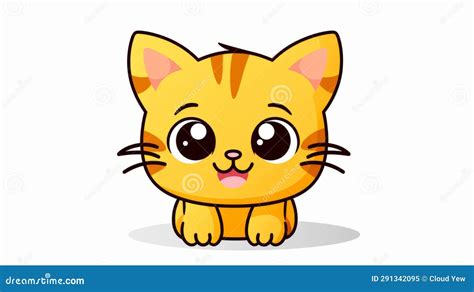 Smiling Cat Face Stock Illustration Illustration Of Orange 291342095