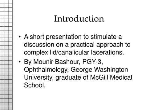 Ppt Lid And Canalicular Lacerations Powerpoint Presentation Free