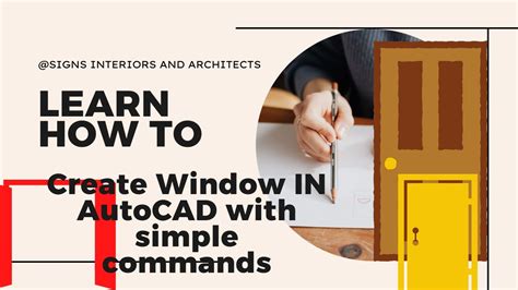 how to create window in autocad symbols youtube