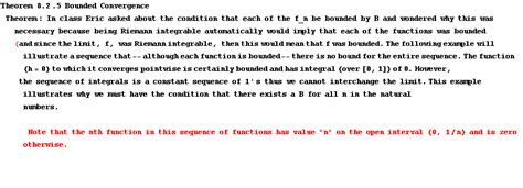 Bounded Convergence Theorem Dr James A M Álvarez The University of Texas at Arlington