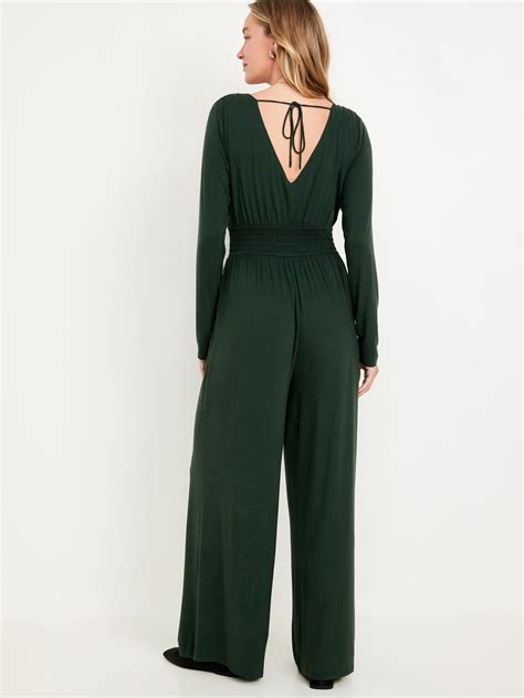 Waist Defined V Neck Jumpsuit Old Navy