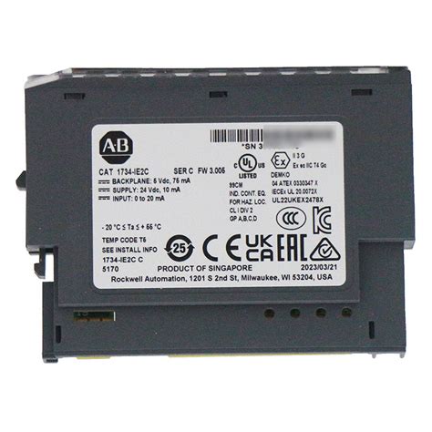 1734 ie2c allen bradley analog input module gexufein automation