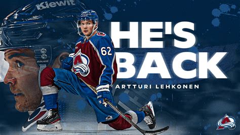 Artturi Lehkonen Set To Make 2024 25 Debut Colorado Avalanche