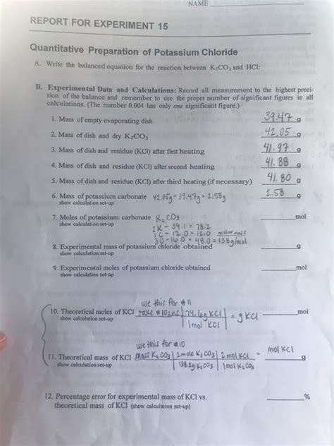 Solved Report For Experiment 15 Continued Questions And