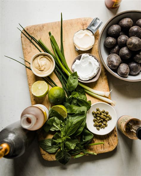 Crispy Smashed Potatoes With Vegan Green Goddess The First Mess