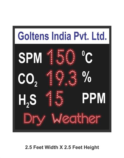 pollution parameter display board at best price in new delhi id