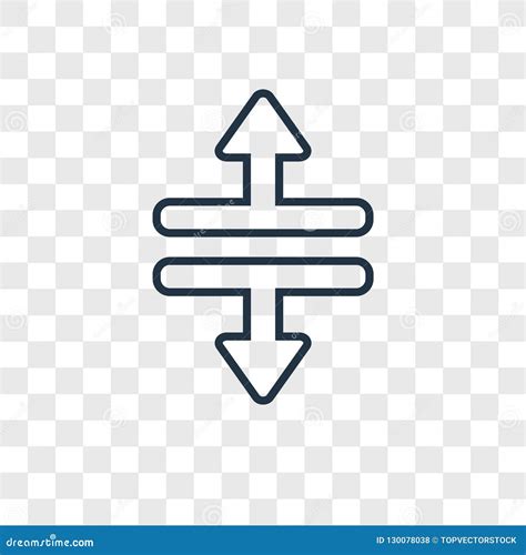 Split Vertical Concept Vector Linear Icon Isolated On Transparent