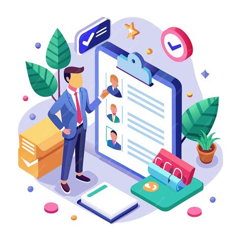 A Cartoon Of A Man In A Suit And Tie Standing In Front Of A Computer Screen Premium Ai