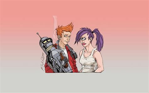 Futurama Bender Fry Alternative Art Turanga Leela 1680x1050 Art