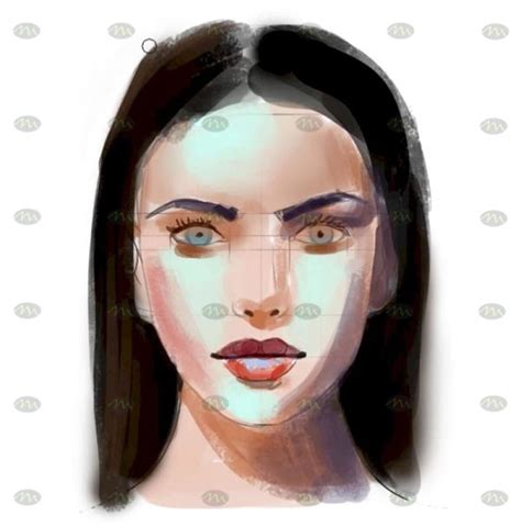 Free Download Portrait Face Auxiliary Line Procreate Brush Procreate