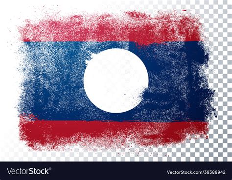 Grunge Flag Laos Royalty Free Vector Image VectorStock