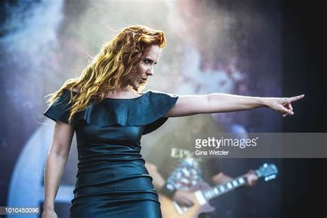 Singer Simone Johanna Maria Simons Of The Dutch Band Epica Performs