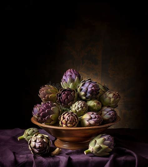 AI Generated Illustration Of A Pile Of Fresh Ripe Artichokes In A