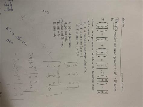 Solved Mcq Consider The Linear Operator T R R Given By Chegg