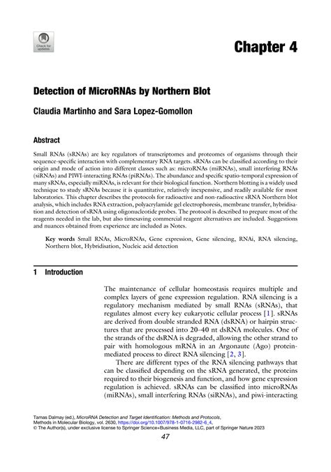 SOLUTION Detection Of Micrornas By Northern Blot Studypool