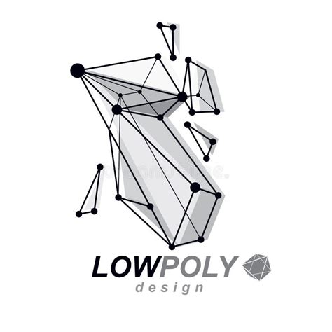 Abstract Three Dimensional Shape Vector Design Element Innovation Technologies Abstract Emblem