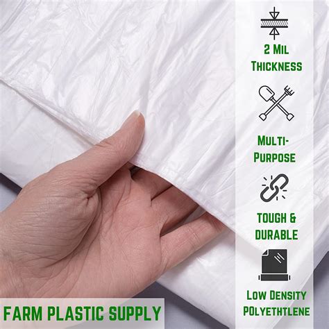 Buy Farm Plastic Supply Clear Plastic Sheeting Mil X Thick Plastic Sheeting